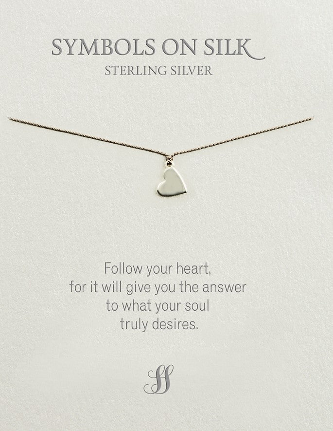 Dangle Heart Necklace – symbolsonsilk