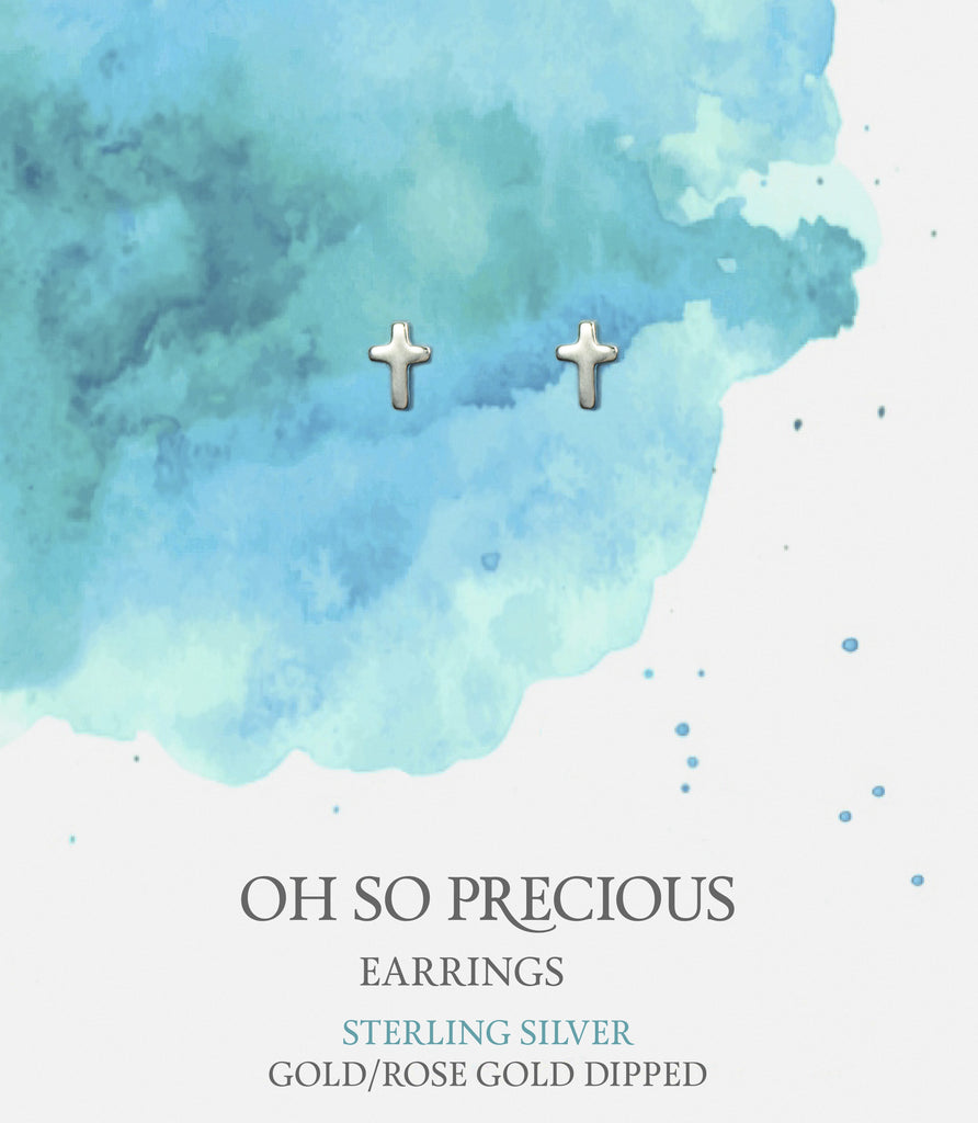 Oh So Precious Cross Earrings – symbolsonsilk